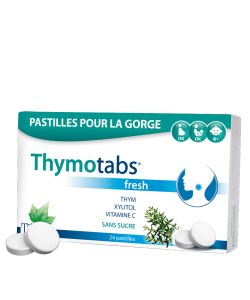 Thymotabs Fresh pour la gorge (24 pastilles) Laboratoire Tilman