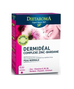 Dermidéal - Complexe Zinc-Bardane - Dietaroma - 30 comprimés