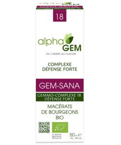 GEM-SANA - Gemmo-Complexe 18 Défense Forte - Bio - Alphagem - 50 ml