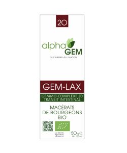 GEM-LAX - Gemmo-Complexe 20 Transit Intestinal - Bio - Alphagem - 15ml